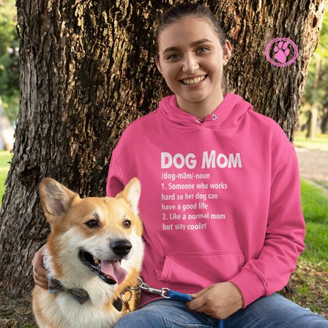 Dog Mom Noun Charity Pink Super Soft Hoodie - The National Canine ...